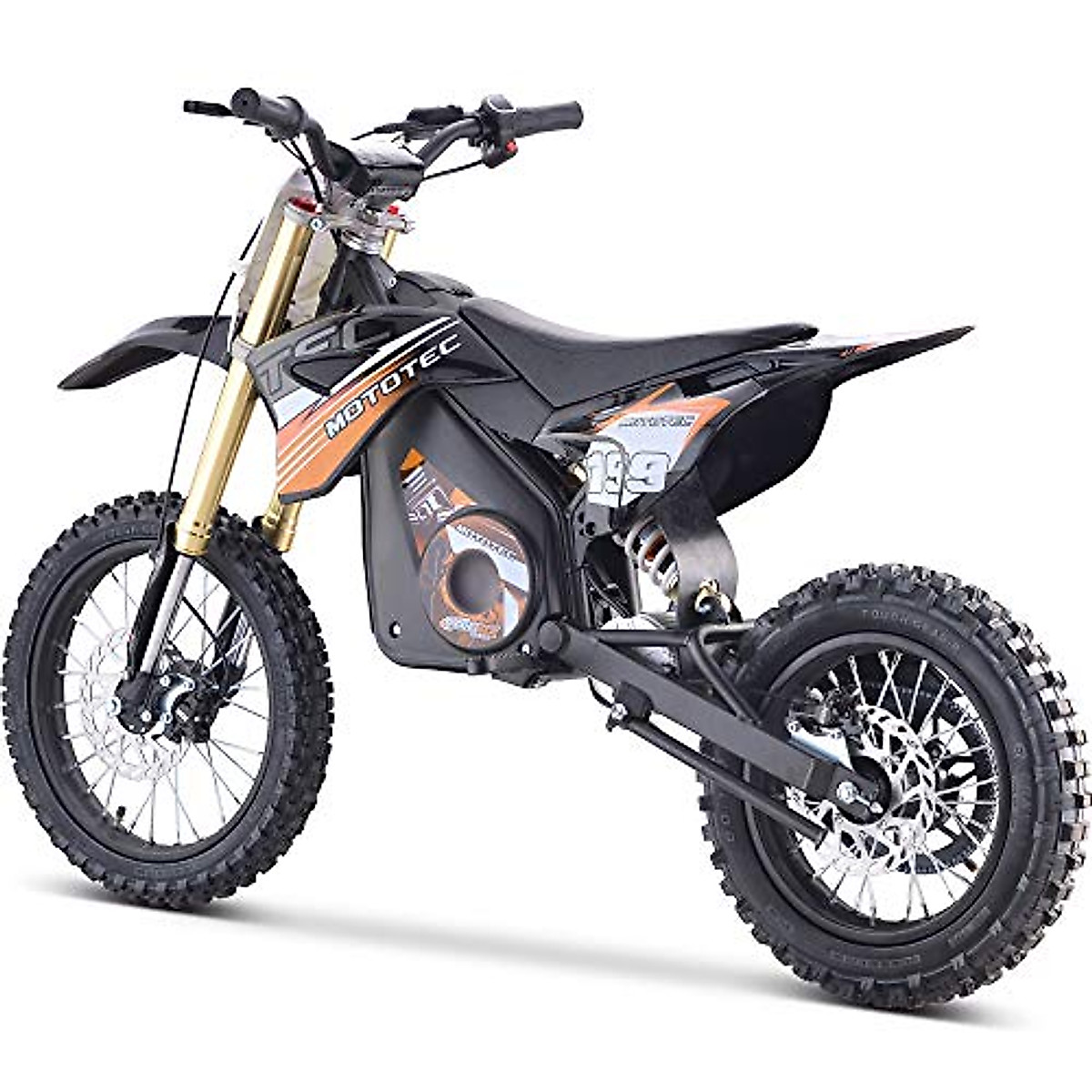 MotoTec 48v Pro Electric Dirt Bike 1800w Lithium Orange, 58x24x36