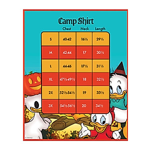 Loungefly Disney Huey, Dewey, & Louie Halloween Camp Shirt Medium Blue