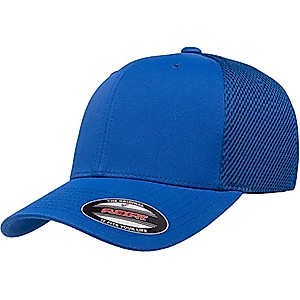 Flexfit Unisex Ultrafibre Airmesh Fitted Trucker Hat, Royal, Large-X-Large