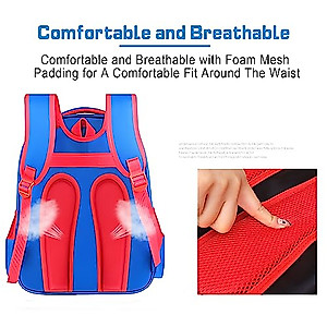 Zrutpim Lightweight Waterproof School Backpack for Kids,3D Cartoon Kids Backpack for School Boys Girls Kindergarten Elementary Toddler Backpack(blue)