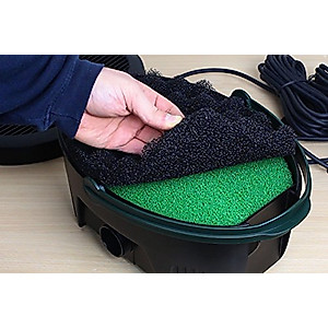 Pennington Aquagarden , Pond Filter for Ponds , Foam Filter Set , Polymer Wool Filter Pads , Pond Maintenance Kit , Suitable for Inpond 5 in 1 600 Gallon Model, White, Large (Fit 600)