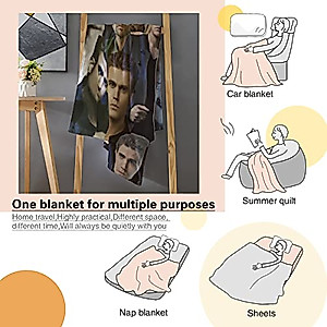 Soft Collage Blanket Paul Wesley Anti-Pilling Flannel Throw Blanket for Men/Women 50"×40", Home Decor