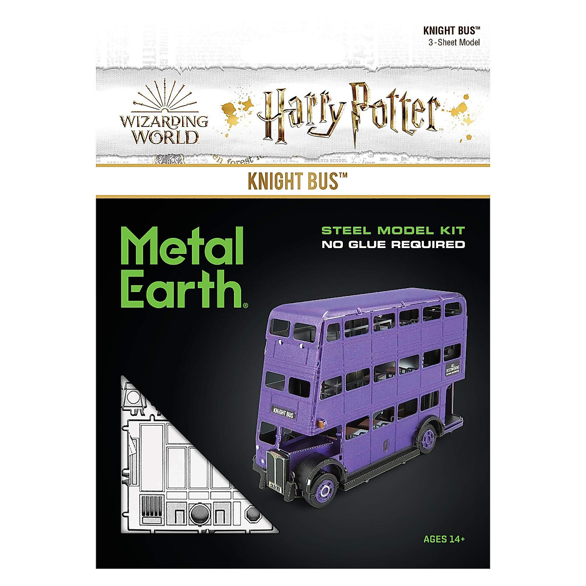 Metal Earth Harry Potter Knight Bus 3D Metal Model Kit Fascinations