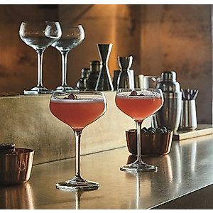 Bormioli Rocco,glass Novecento Stemware Cocktail Coupe-Gift Box of 4, 4 Count (Pack of 1), Clear,8.5 OUNCES