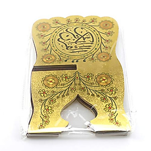 EXCEART Wooden Book Stand Islamic Eid Mubarak Bible Bookshelf Prayer Quran Display Rack Holder for Ramadan Mubarak Decorations