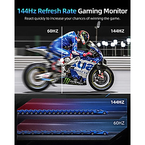 UPERFECT 2K 144Hz Portable Gaming Monitor 18" 2560x1600 QHD 100% DCI-P3 FreeSync HDR Laptop w/VESA, Frameless Matte IPS Eye Care Second Monitor for Game Console (UGame K118)