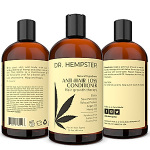 Women's and Men's Hair Growth Conditioner - Biotin and Hemp Anti Hair Loss Treatment for Thinning Hair - Natural and Organic Thickening and Volumizing Ingredients - No Parabens or Sulphates