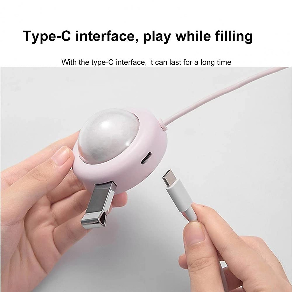 UXZDX CUJUX Mini 4 USB Port Hub Extension Cable Splitter High Speed Transmission with LED Night Light for Computer Mobile Phone (Color : White)