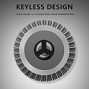 Renekton 3/8” Drill Chuck with 1/4” Quick Change Hex Drive, Convert Impact Driver Hammer and Wrench to Drill