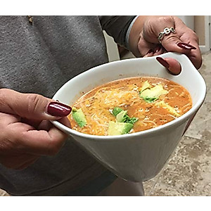 Tasse Verre Porcelain Noodle Soup Bowl w/Bamboo Chopsticks and Ceramic Spoon 20 oz, 2-Pack