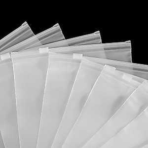 10 Pieces Frosted Thick Reclosable Zipper Poly Bag Storage Packaging Bag for Gift Clothes Shoes Jewelry - 14x20