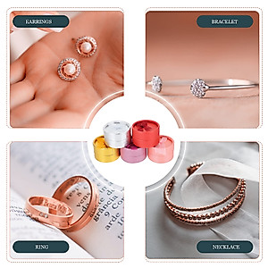 Cabilock 20pcs Box Round Jewelry Box Finger Ring Gift Case Earring Case Organizer Locket Ring Jewellery Gift Boxes Ring Boxes for Jewellery Decor Mesh Lovers Earrings Storage Tray