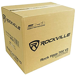 Rockville ROCKHAZE 700 CFM DMX Haze Machine Water Based DJ/Club Hazer and (2) Remotes