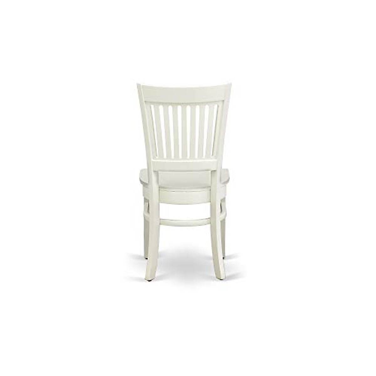 East West Furniture SUVA3-LWH-W 3 Piece Dining Table Set for Small Spaces Contains a Round Dining Room Table with Dropleaf & Shelves and 2 Wood Seat Chairs, 42x42 Inch, Linen White