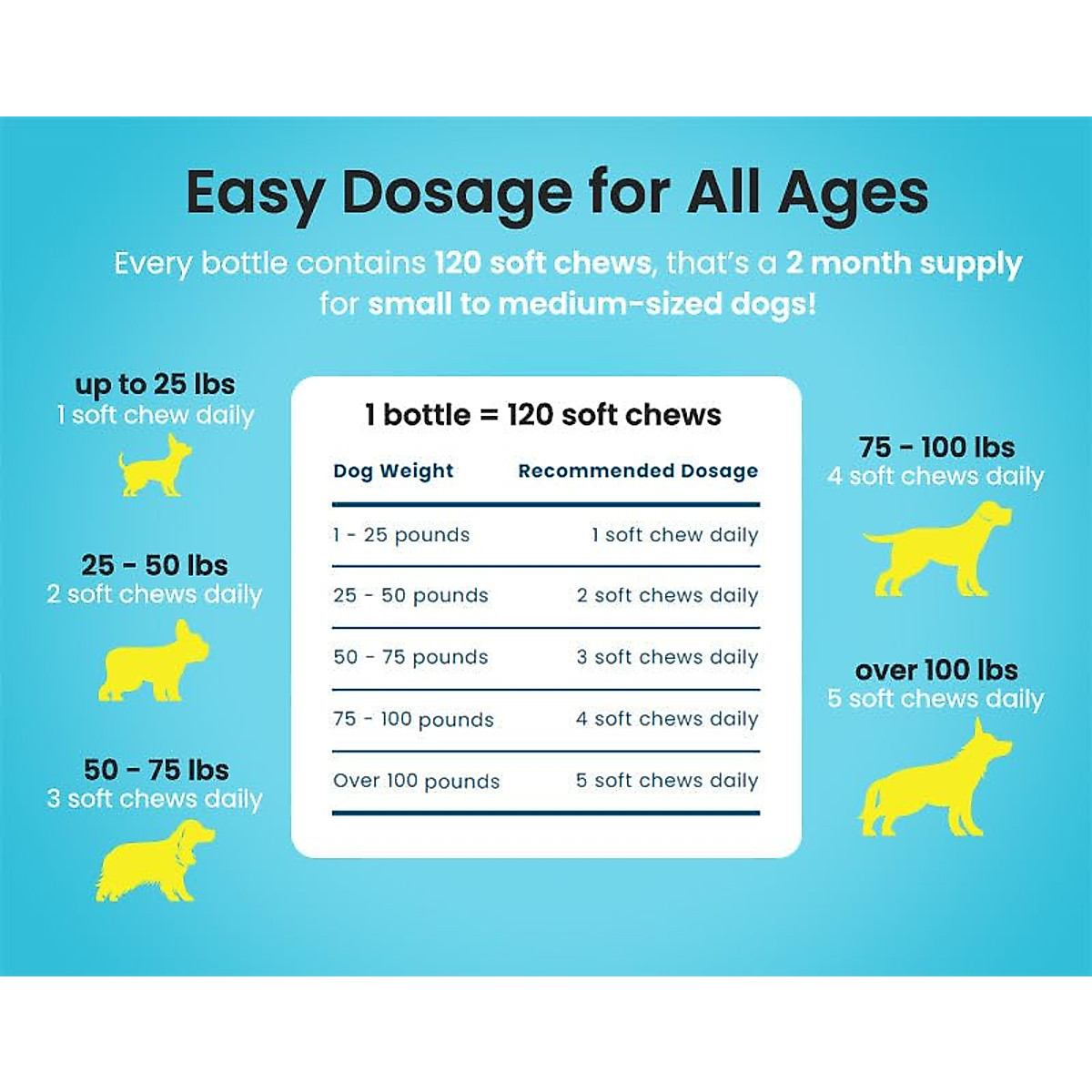 Dogtor Box Vet-Formulated All-Natural Joint Supplement for Dogs with Glucosamine, Chondroitin, MSM, Collagen - 120 Soft Chews Proudly Made in USA