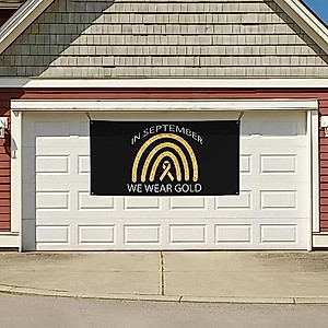 Childhood Cancer Awareness Month in September We Wear Gold Yard Banner Backdrop Party Photography Background Birthday Backdrops Decor Small
