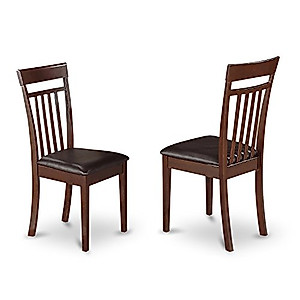 East West Furniture DOCA9-MAH-LC Dining Room Table Set, 9, Mahogany