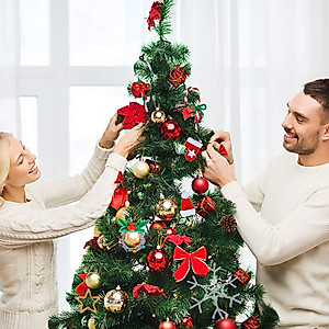 Caydo Christmas Pipe Cleaners Set, Including 120PCS Christmas Pipe Cleaners, 6 Sizes Pom Poms and 4 Sizes Wiggle Eyes for Kids DIY Arts & Crafts Projects and Christmas Decorations