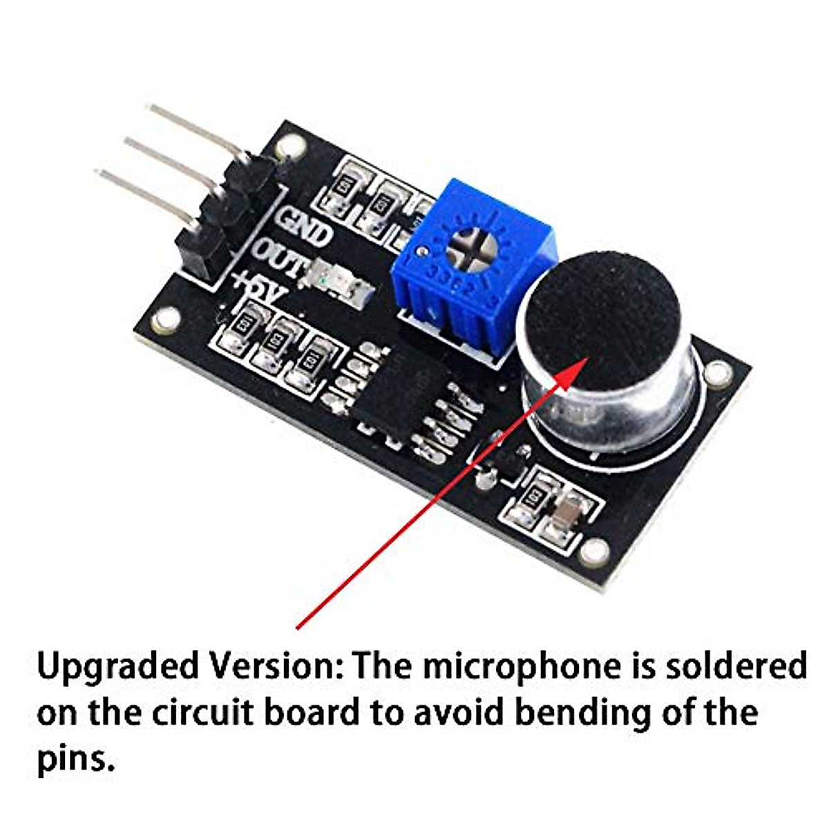 ANMBEST 5PCS Microphone Sensor Module LM393 High Sensitivity Sound Detection Board for Arduino RPi AVR PIC (Upgraded Version)
