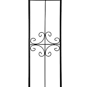 DOEWORKS Garden Arch, 3' 11''Wide x 7'10''High Garden Arbor with Sharp Ends for Climbing Vines and Plants,Weddings, Party Decoration, Black