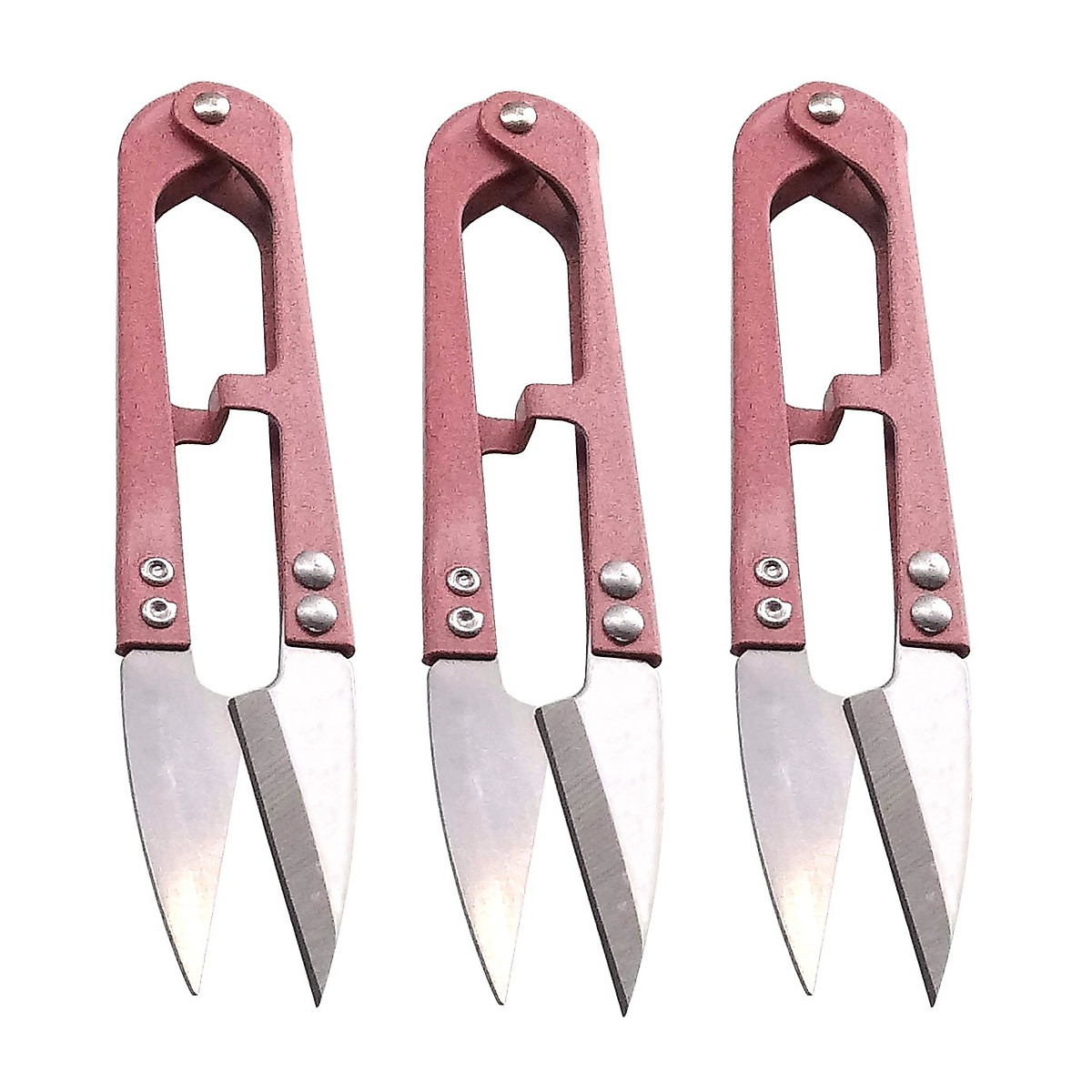 Penta Angel 4.1inch Sewing Scissors Yarn Thread Scissors Mini Small Snips Trimming Nipper - Great for Stitch,DIY Supplies (3PCS, Pink)