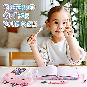 Cat Diary with Lock Gift for 6 7 8 Year Old Girl,Secret Journal Notebook Diary for Girls,Kids Journals for Girls Christmas Gift Set,Secret Diary with Pen Pouch Panda Keychain Cat Paw Pen.