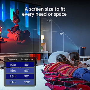 ASUS ZenBeam L2 Smart Portable Projector with WIFI and Bluetooth - 960 LED Lumens, 1080P, Chromecast, Built-in Battery, Speaker, 3.5 hr Video Playback, Wireless Projection, Light Wall, Android TV Box