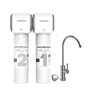 Weiss Wasser Ultra-Filtration Under Sink Water Filter, Reduces Lead, Chlorine, Bad Taste & Odor, Under Counter Water Filter Direct Connect to Kitchen Faucet, with Dedicated Faucet,WU2.SH01