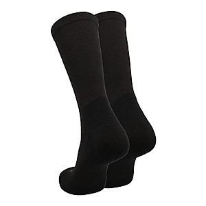TCK Blister Resistance Crew Socks (Black, Medium)
