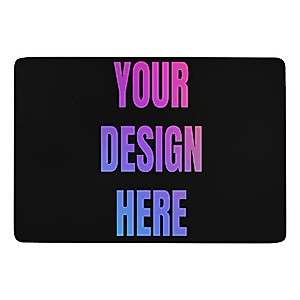 AmaUncle Custom Rug Personalized Add Logo Image Rugs and Mats Pictures for Home Derative Customized Area Rug Bedroom Carpet Print Black, 60 X 40 inch