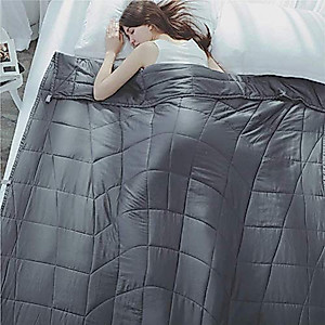 AsFrost Weighted Blankets for Kids and Adults, 60''x80'' 15lbs, 100% Breatehable Cotton with Premium Glass Beads of Heavy Blanket, Can be Used in All Seasons, Dark Grey
