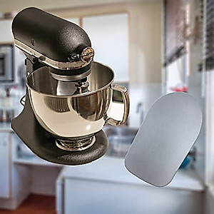 Lunpliran Leather Mixer Mover Kitchen Appliance Slider Mats Compatible With KitchenAid Tilt-Head Stand Mixer, Sliding Rolling Tray for Kitchen Appliances (Fit for 5-8 Quart Tilt Head, Silver)