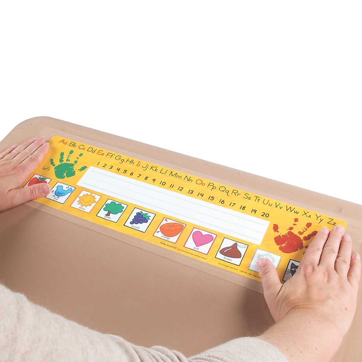 Really Good Stuff EZ-Fit Desktop Helper Tape Strips - Set of 36, Student Desk Name Tags, Pre-Cut, Durable, and Versatile
