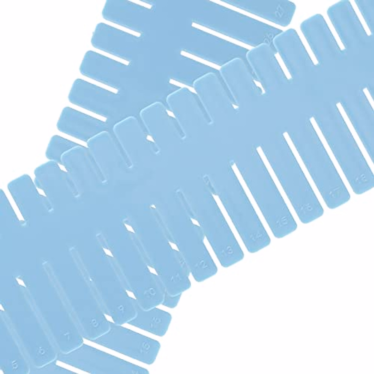 JOIKIT 60 PCS Blue Plastic DIY Grid Drawer Dividers, Plastic Desk Drawer Separators, Adjustable Drawer Divider Organizer, Household Storage Makeup Socks Underwear Organizer