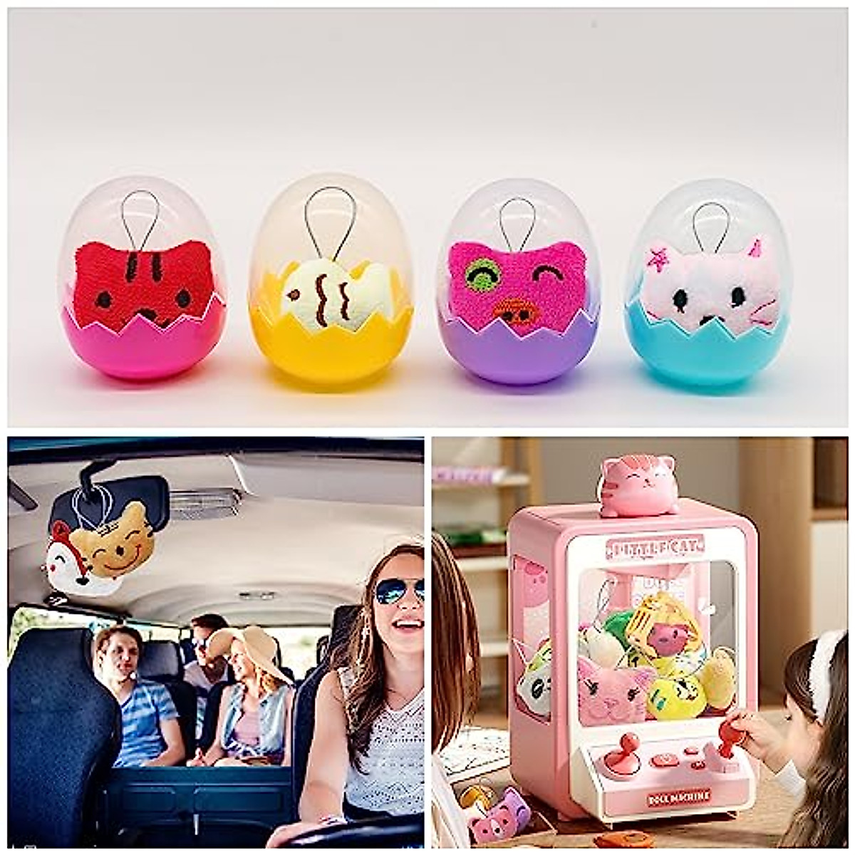 XIPEGPA 50 PCS Mini Animal Plush Toys Set Cute Small Animal Stuffed Toy Keychain for Party Favors Keychain Ornament for Goody Bag Easter Egg Stuffers Carnival Birthday Party Classroom Prizes