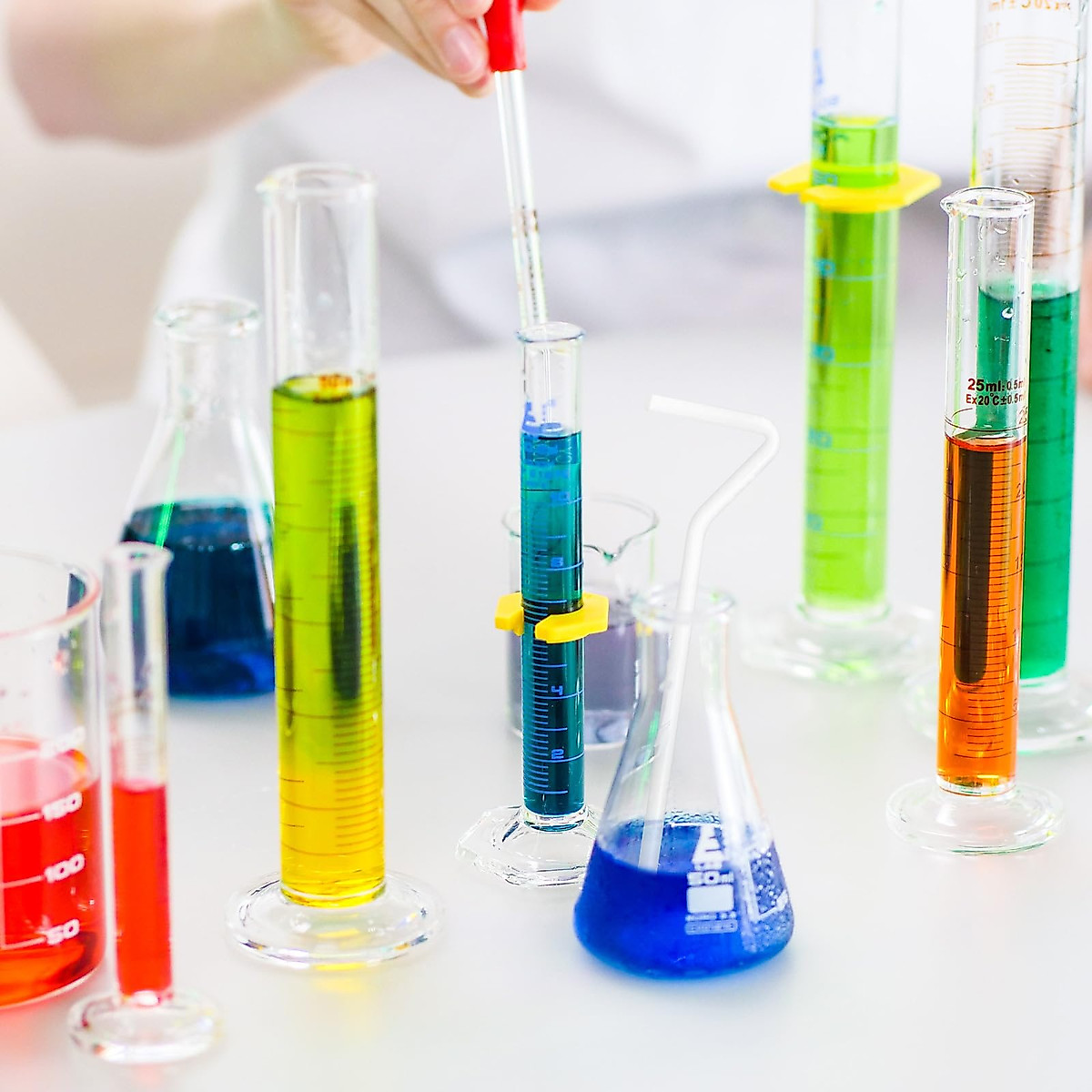 PartyKindom 4 Pcs L- Cell Culture Scraper, Glass Coating Rod Cell Spreaders, Reusable Cell Diffuser Tool for Laboratory Scientific Research Use, Diameter 6mm