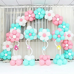 100 Pieces Flower Balloon Clips Balloon Holder Balloon Flower Clips for Balloon Arch for Baby Shower Wedding Event Decorations Birthday Party Supplies (Flower Style)
