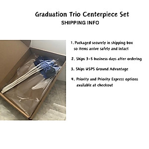 Graduation Table Centerpieces, Class of 2024 Table Centerpieces, Graduation Centerpieces, Graduation Decorations 2024, 3 in a Pack, by Zee Best Celebrations