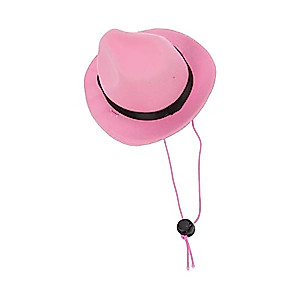 Pet Cowboy Hat, Cowboy Dog Hat Comfortable Polyester for Festival for Cats Pink