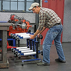 Eastwood Hydraulic Wheel Dolly Storage Rack Store 4 Wheel Dollies On A Convenient Rolling Cart