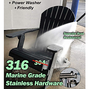 DuraWeather Poly® Classic King Size Folding Adirondack Chair (Antique Mahogany)