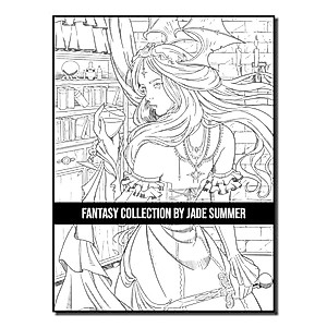 Fantasy Collection: An Adult Coloring Book with 100+ Incredible Coloring Pages of Mermaids, Fairies, Vampires, Dragons, and More!
