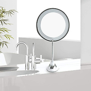 FQYYDD Illuminated Makeup Mirror 10X Adjustable Makeup Mirror With Led Light Amplification