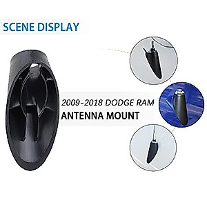 Anina Antenna Base Adapter Mount for Dodge Ram 1500 2500 3500 4500 5500 2009-2018 Antenna Ornament Car Radio Antenna Grommet Topper Bezel 5064395AF