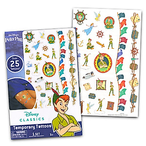 Peter Pan Coloring and Activity Book Set - Bundle with 2 Jumbo Books Featuring Peter Pan and Robin Hood with Tattoos, and More | Disney Coloring Pack
