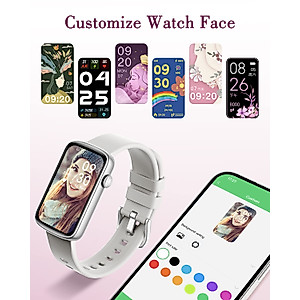 SHANG WING Smart Watches for Women Compatible with iPhone Android Phones, LYNN2 Women's Watch Fitness Tracker Watch Reloj para Mujer with Heart Rate Monitor Pedometer Sleep Tracker Waterproof Gray