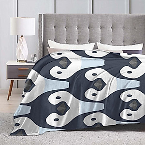 Throw Blanket 60x80 Inch,Bird Christmas Penguins Winter Flannel Soft Cozy Fluffy Throw Blankets and Warm Throws for Adults in Couch Sofa Bed 80x60 Inch