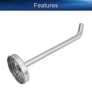 Yinpecly 4.72" Height Stainless Steel Wall Mounted Hook Elephant Nose Hook Robe Hooks Single Towel Hanger with Screws, for Bedroom Bathroom Kitchen Silver Tone 1pcs