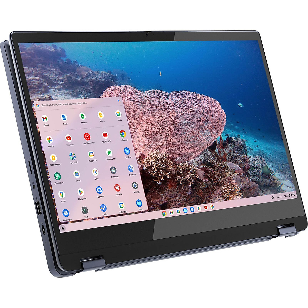 Lenovo Flex3 Chromebook Touchscreen School Students - 15.6inch FHD IPS, Intel Pentium Silver N6000, USB-C, Wi-Fi 6, SD Card Reader, Chrome OS (8GB RAM | 64GB eMMC+32GB SD Card), Abyss Blue