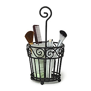 Spectrum Diversified Scroll Hair and Beauty Accessory Caddy/Holder, Black